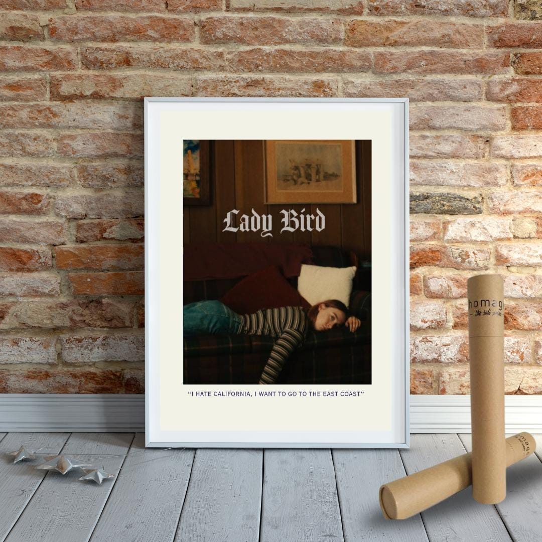 Lady Bird, Greta Gerwig Movie Poster, Wall Art, Vintage Art Print ...