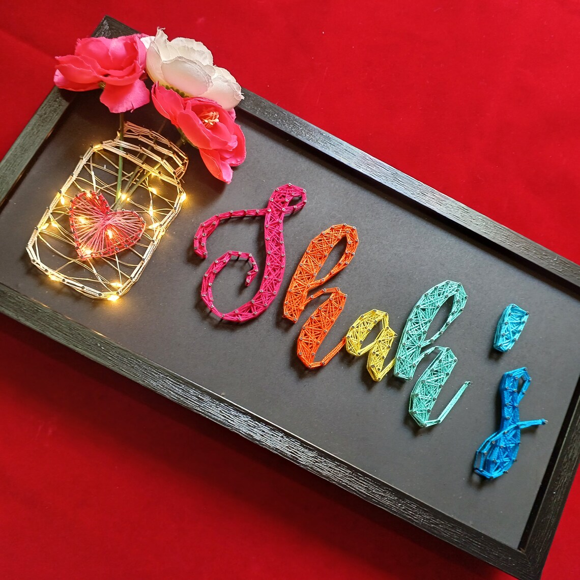 Customized Handmade String Art Name Plate - Etsy Canada