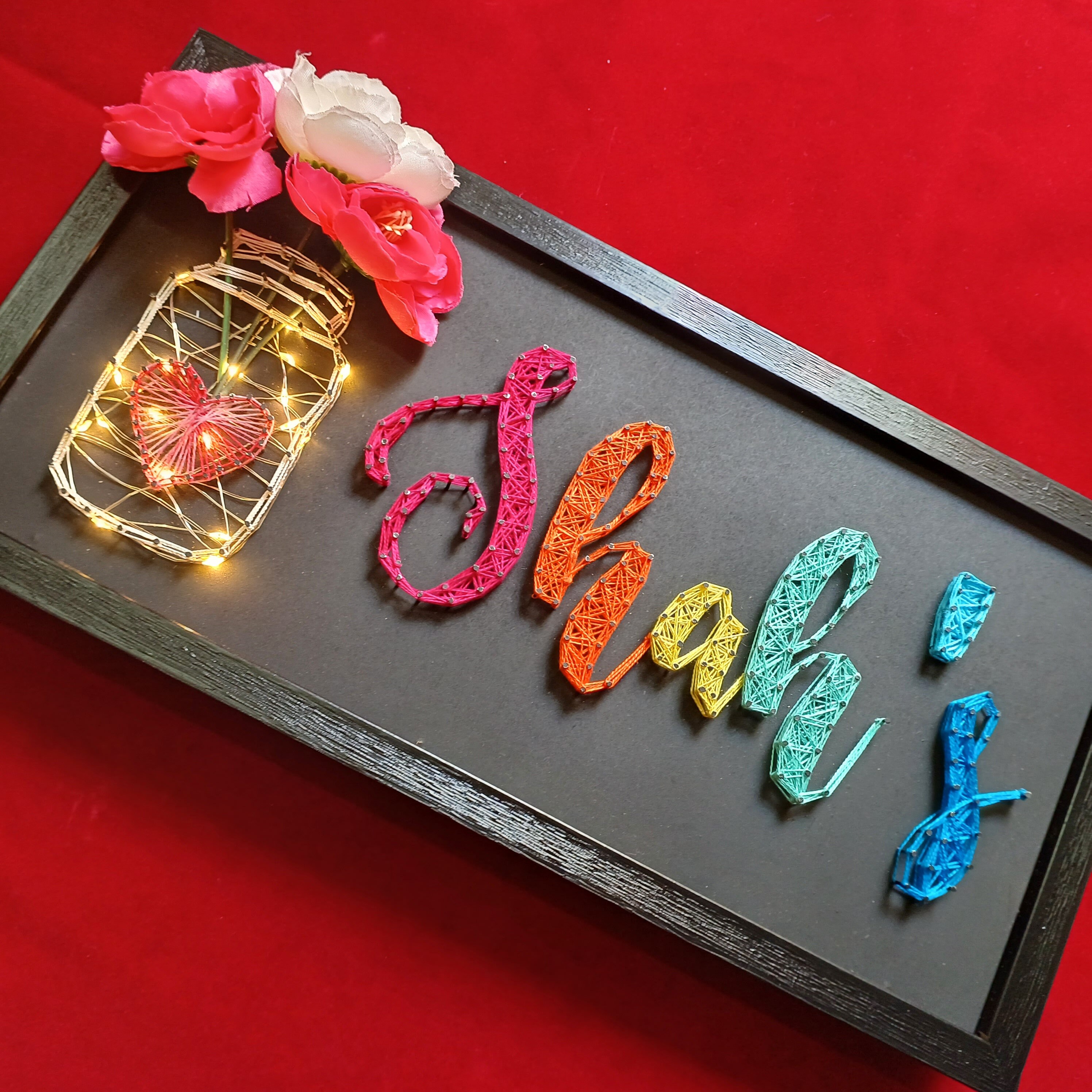 Customized Handmade String Art Name Plate - Etsy Canada