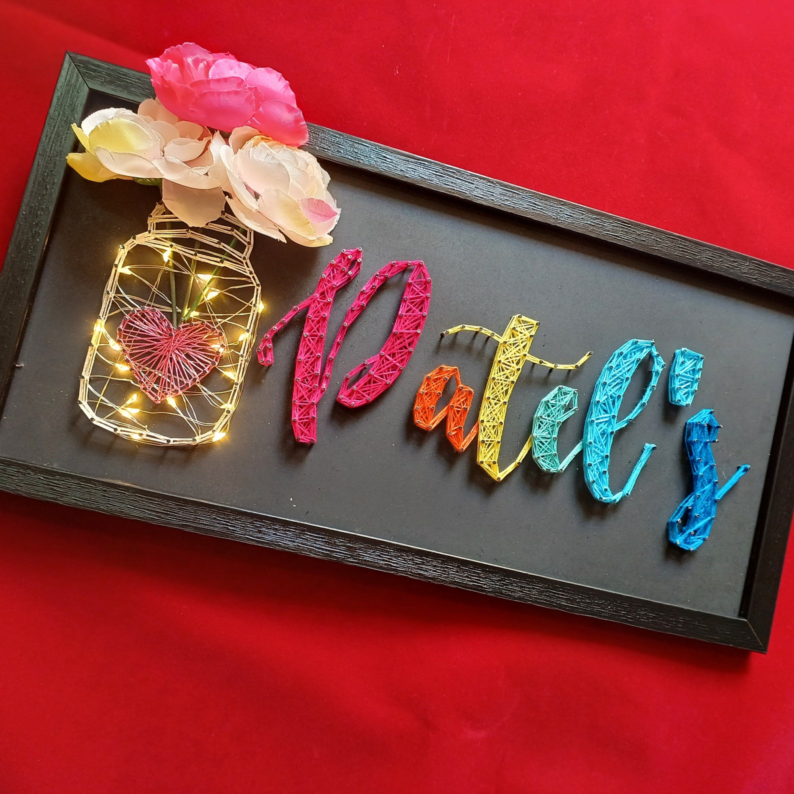 Customized Handmade String Art Name Plate - Etsy Canada