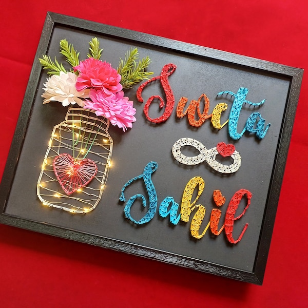 Name String Art - Etsy