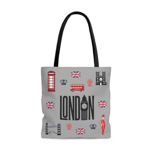 Tote Bag | London Theme | London Tote Bag | British Tote Bag - Etsy
