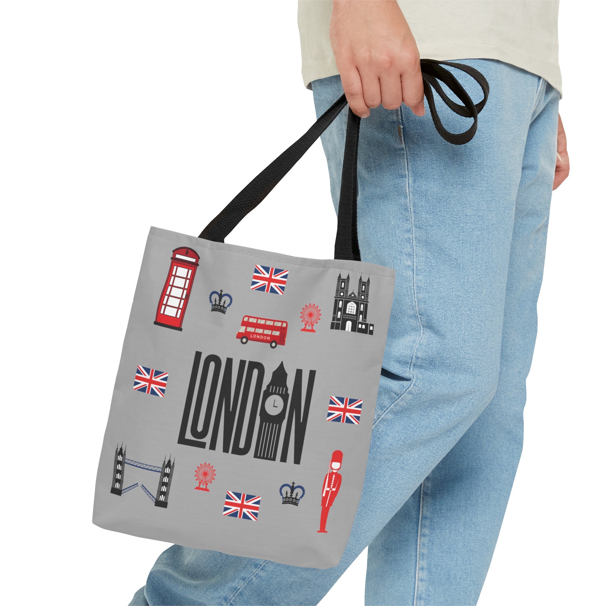 Tote Bag | London Theme | London Tote Bag | British Tote Bag - Etsy