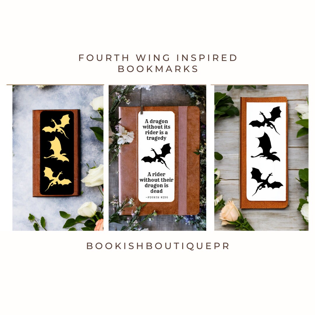 Fourth Wing Inspired Handmade Bookmarks L Rebecca Yarros Book - Etsy