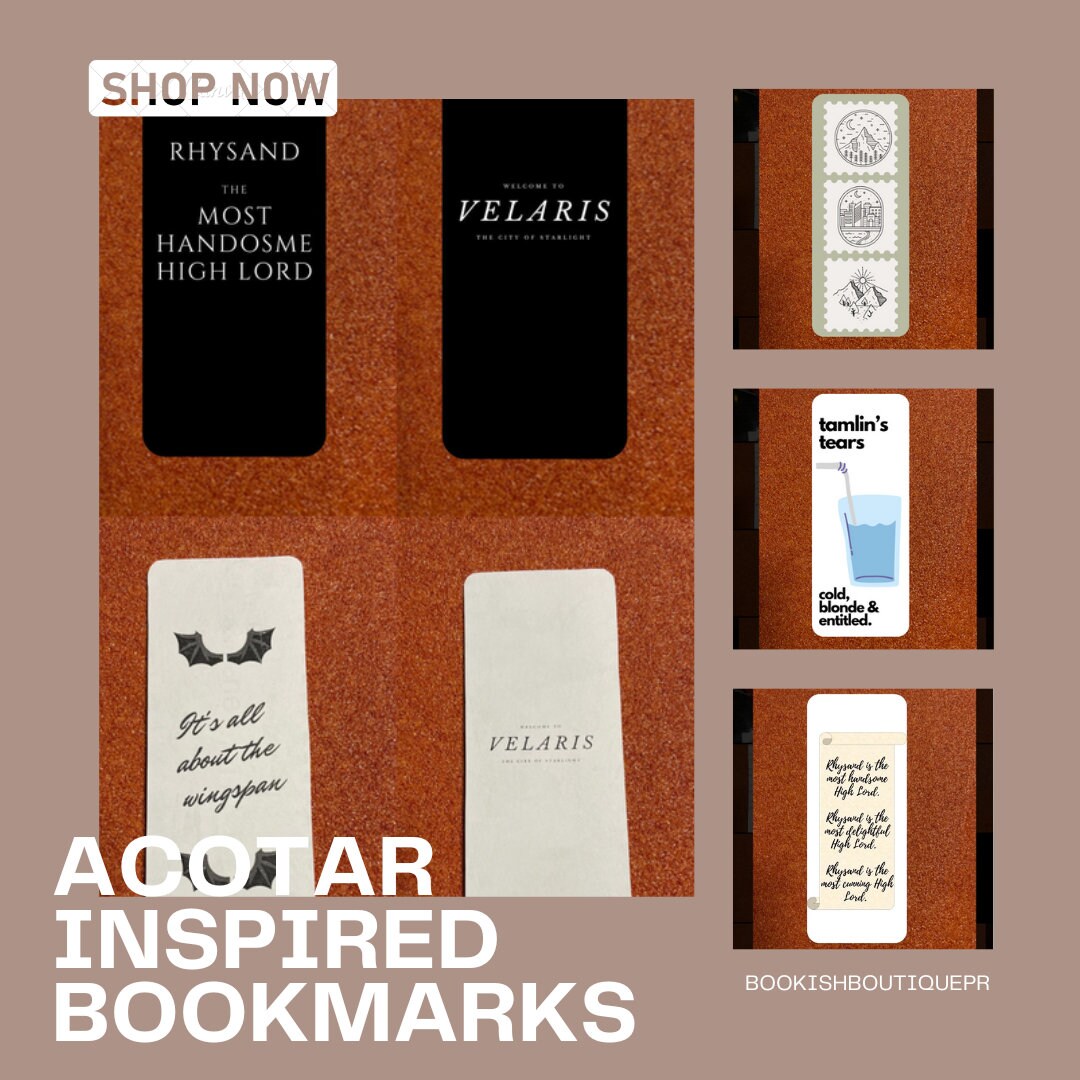 ACOTAR Inspired Bookmarks L Sarah J Maas Book Themed Bookmarks - Etsy