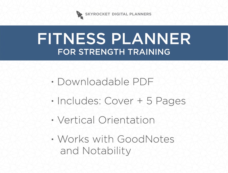 Strength Modern Digital Fitness Planner — Works With Goodnotes and ...