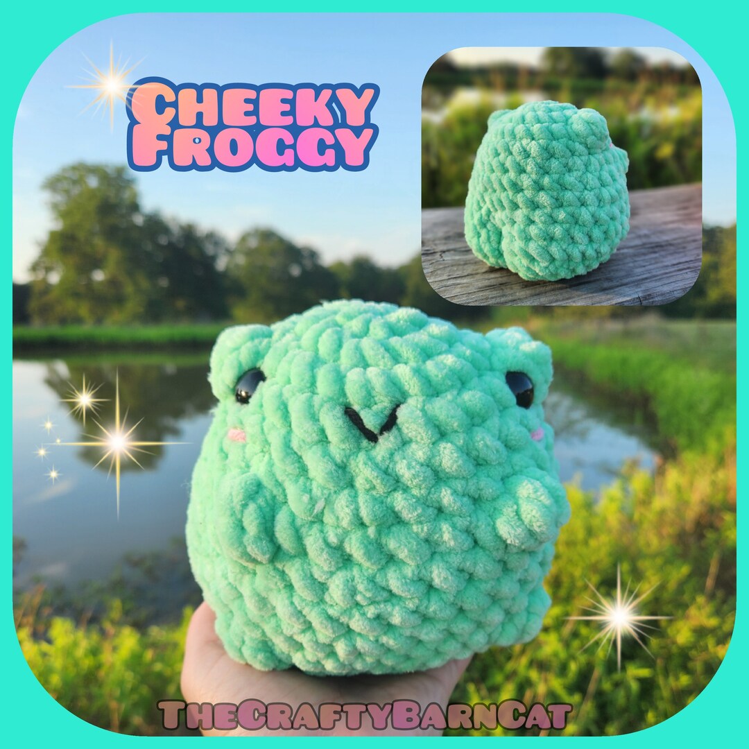 Cheeky Froggy Crochet Amigurumi Toy Stuffed Animal - Etsy
