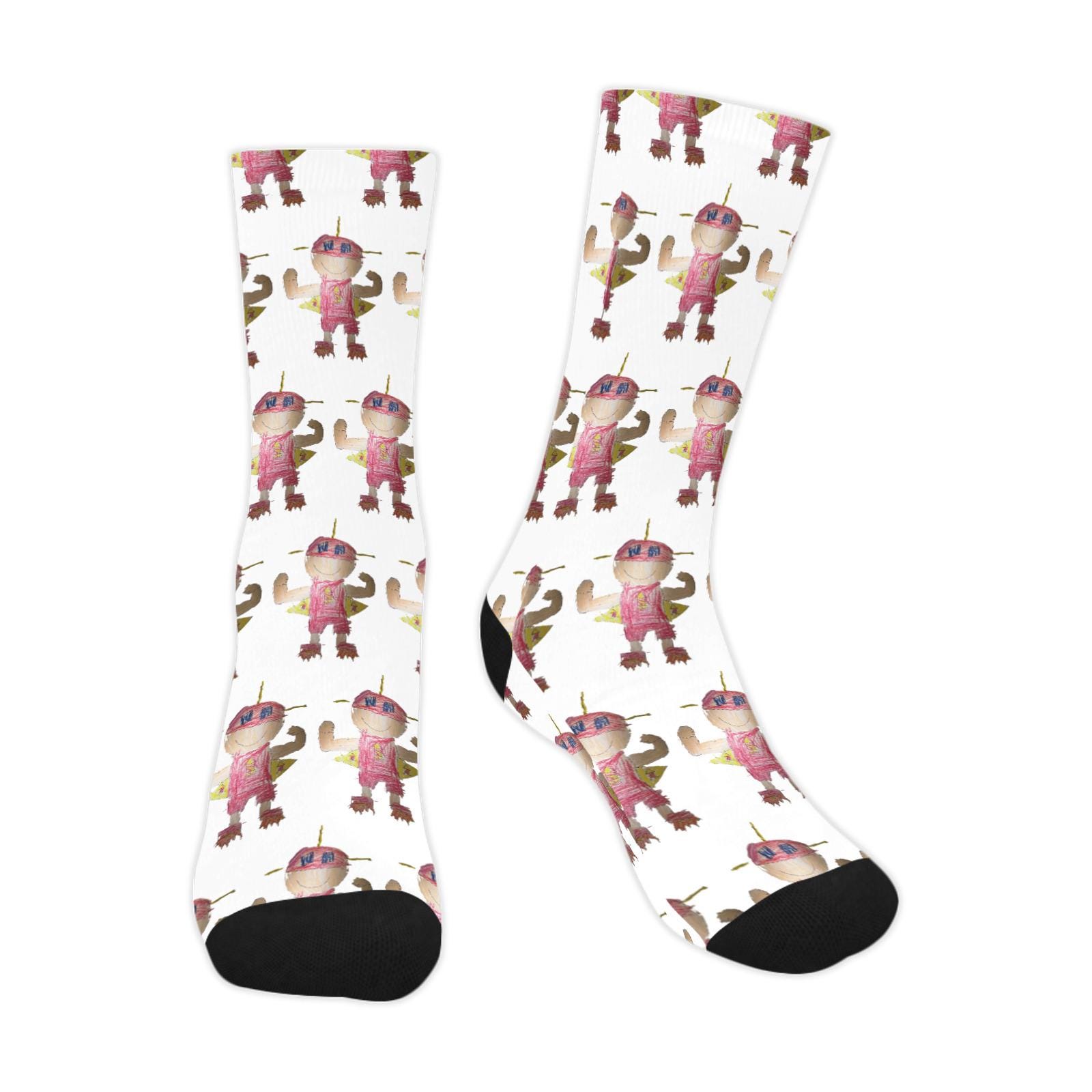 Custom Kids Drawing Socks, Kids Drawing on Socks, Personalized Kids ...