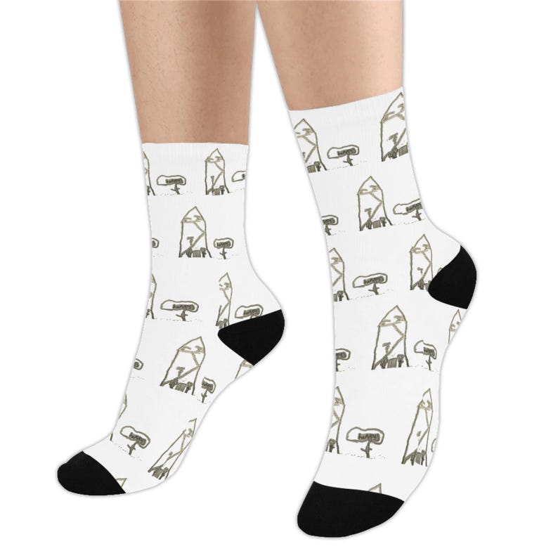 Custom Kids Drawing Socks, Kids Drawing on Socks, Personalized Kids ...