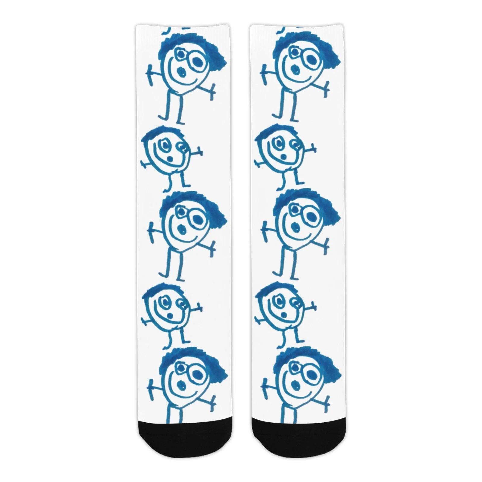 Custom Kids Drawing Socks, Kids Drawing on Socks, Personalized Kids ...
