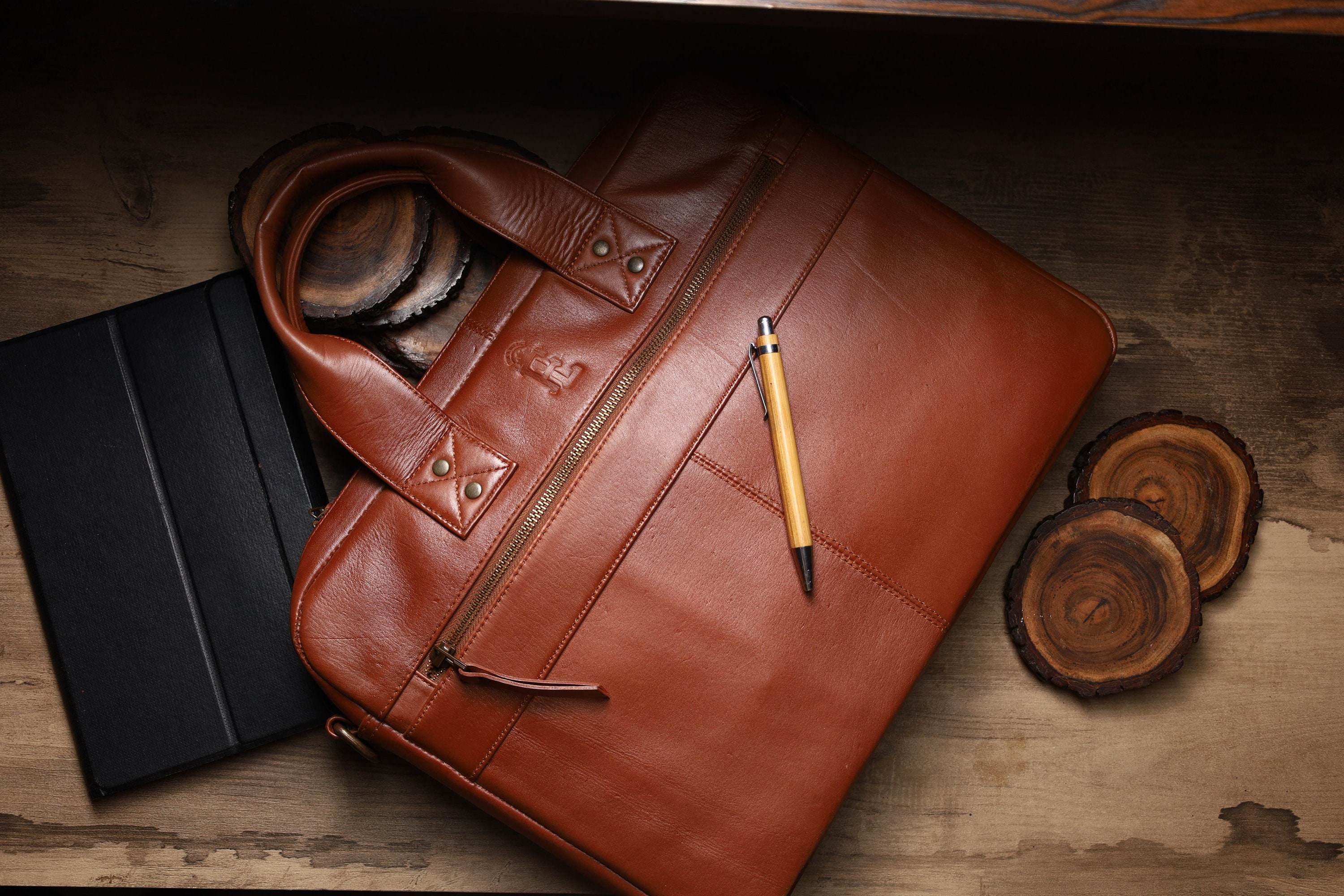 Stylish Men's Laptop Bag, Slim Business Briefcase, Professional Work ...