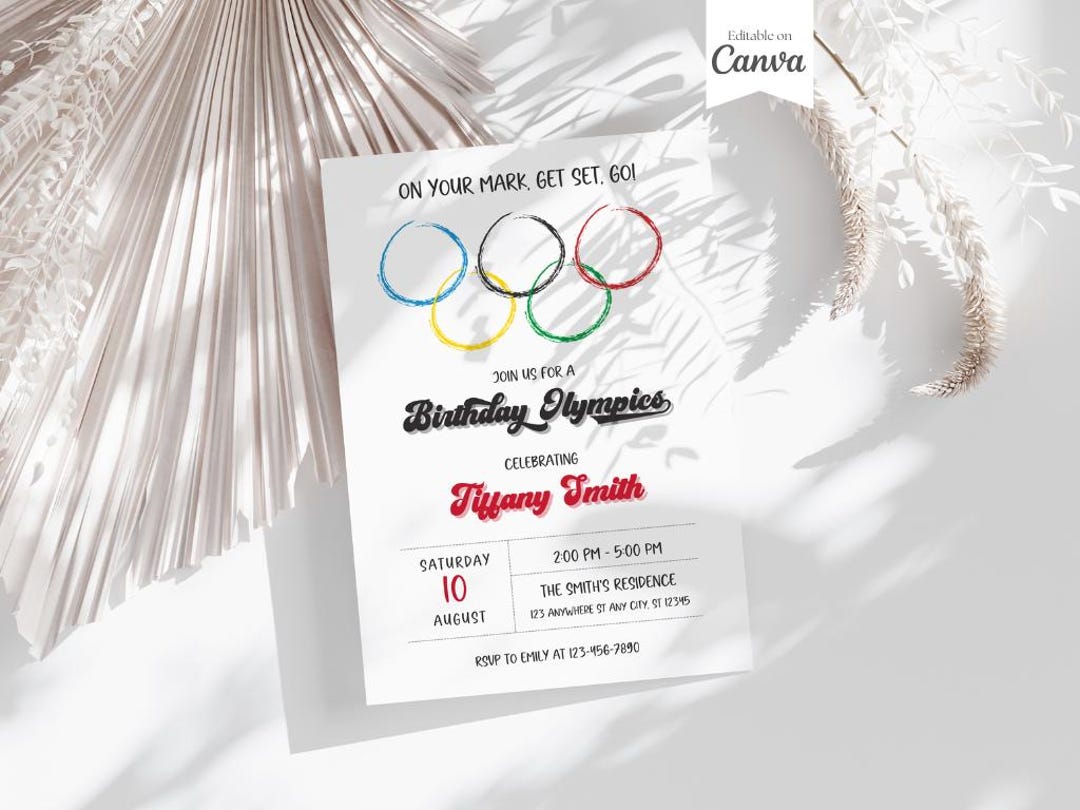 Editable Sports Party Invitation, Sporting Birthday Party Invite ...