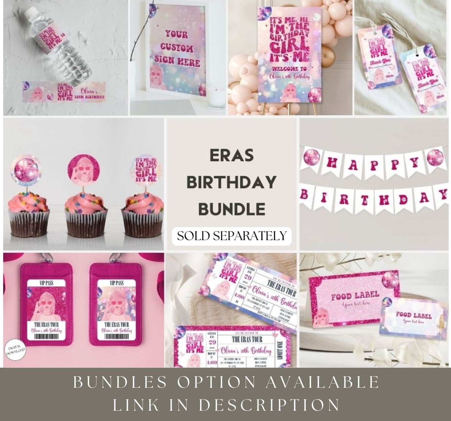 Self Editable Welcome Sign, Eras Birthday Decor, Eras Birthday Sign ...