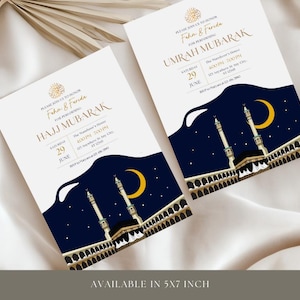 Umrah Invitation, Hajj Invitation, Hajj Mubarak Invitation, Islamic ...
