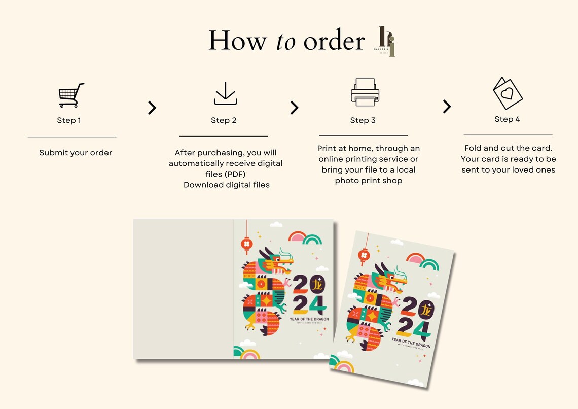 Year of the Dragon 2024 Chinese Lunar New Year Download Printable Card ...