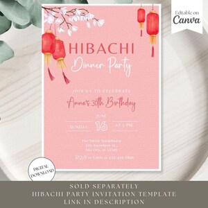 Hibachi Party Decor, Hibachi Chopstick Sleeves, Hibachi Decor ...