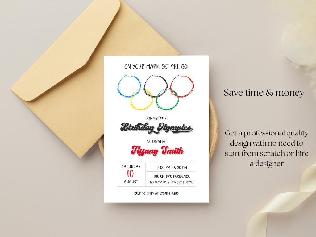 Editable Sports Party Invitation, Sporting Birthday Party Invite ...
