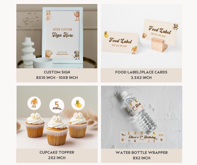 Editable Italian Brain Rot Birthday Party Bundle Template, Birthday ...