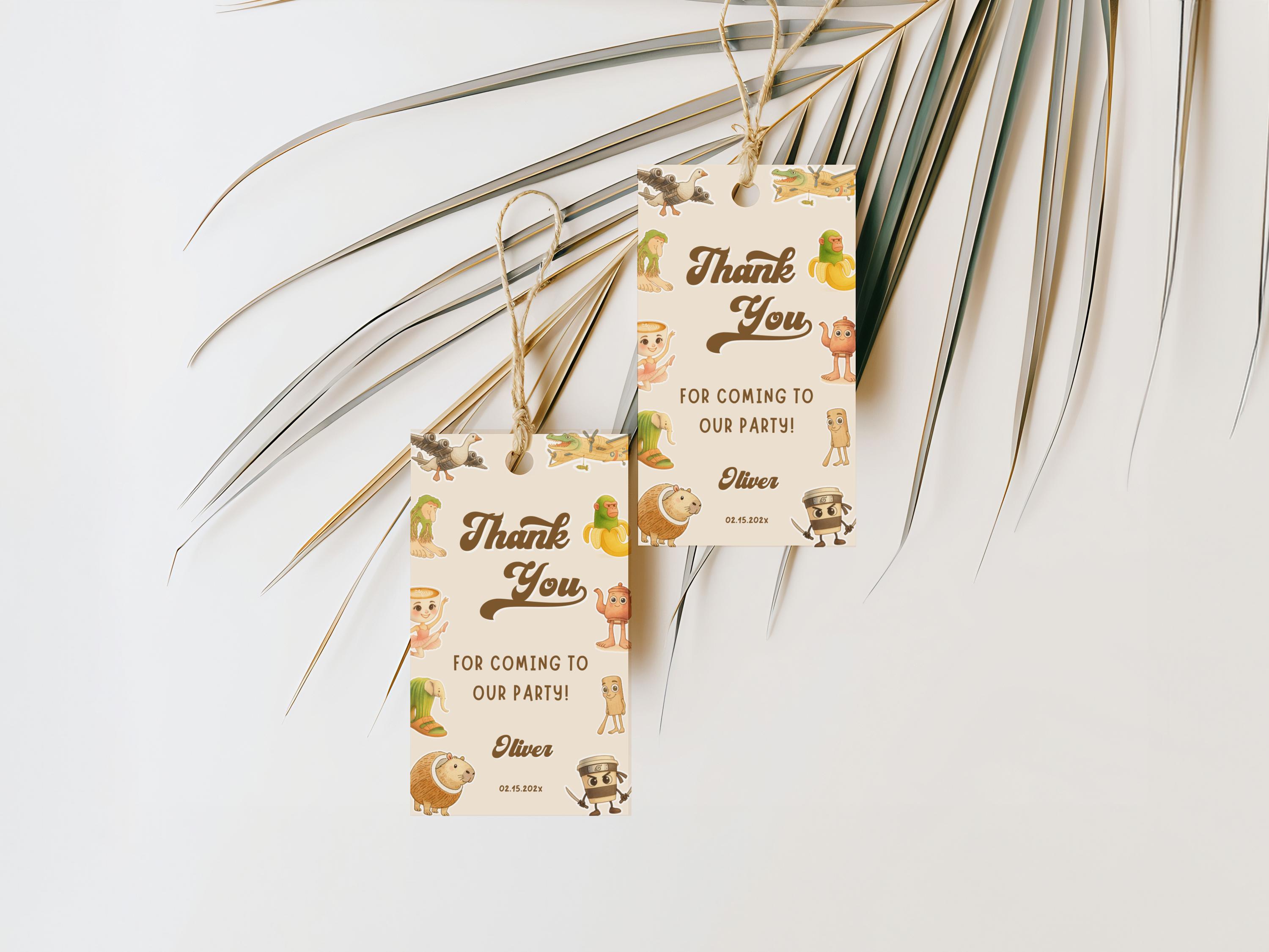 Editable Italian Brain Rot Birthday Party Bundle Template, Birthday ...