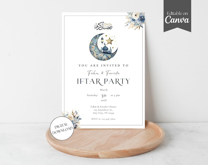 Iftar Dinner Party Invitation, Ramadan Kareem, Iftar Invite Card ...