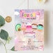 Girl Squish Birthday Invitation Digital Invite Card, Squishy Birtthday ...