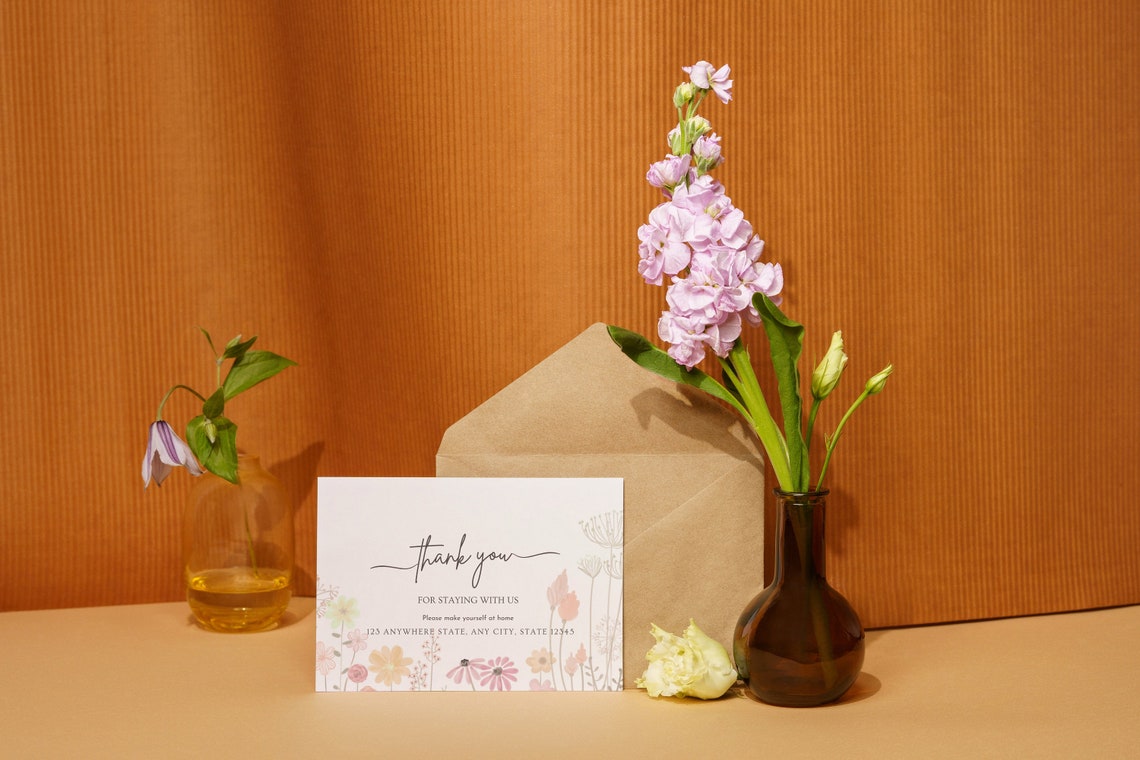 Editable Airbnb Thank You Card for Rental Host Printable - Etsy