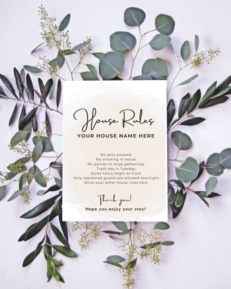 Editable Airbnb Signage Rental Host Sign Vrbo Property - Etsy