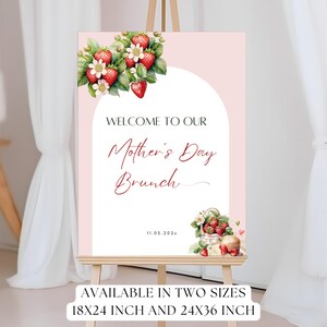 Editable Mother's Day Welcome Sign, Pink Floral Mother's Day Welcome ...