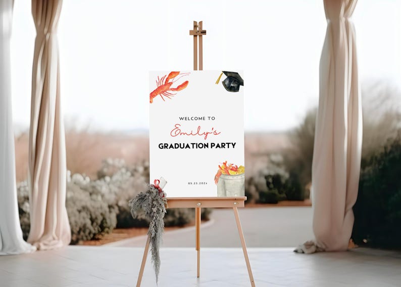 Crawfish Boil Graduation Welcome Sign, Crawfish Boil Welcome Sign ...