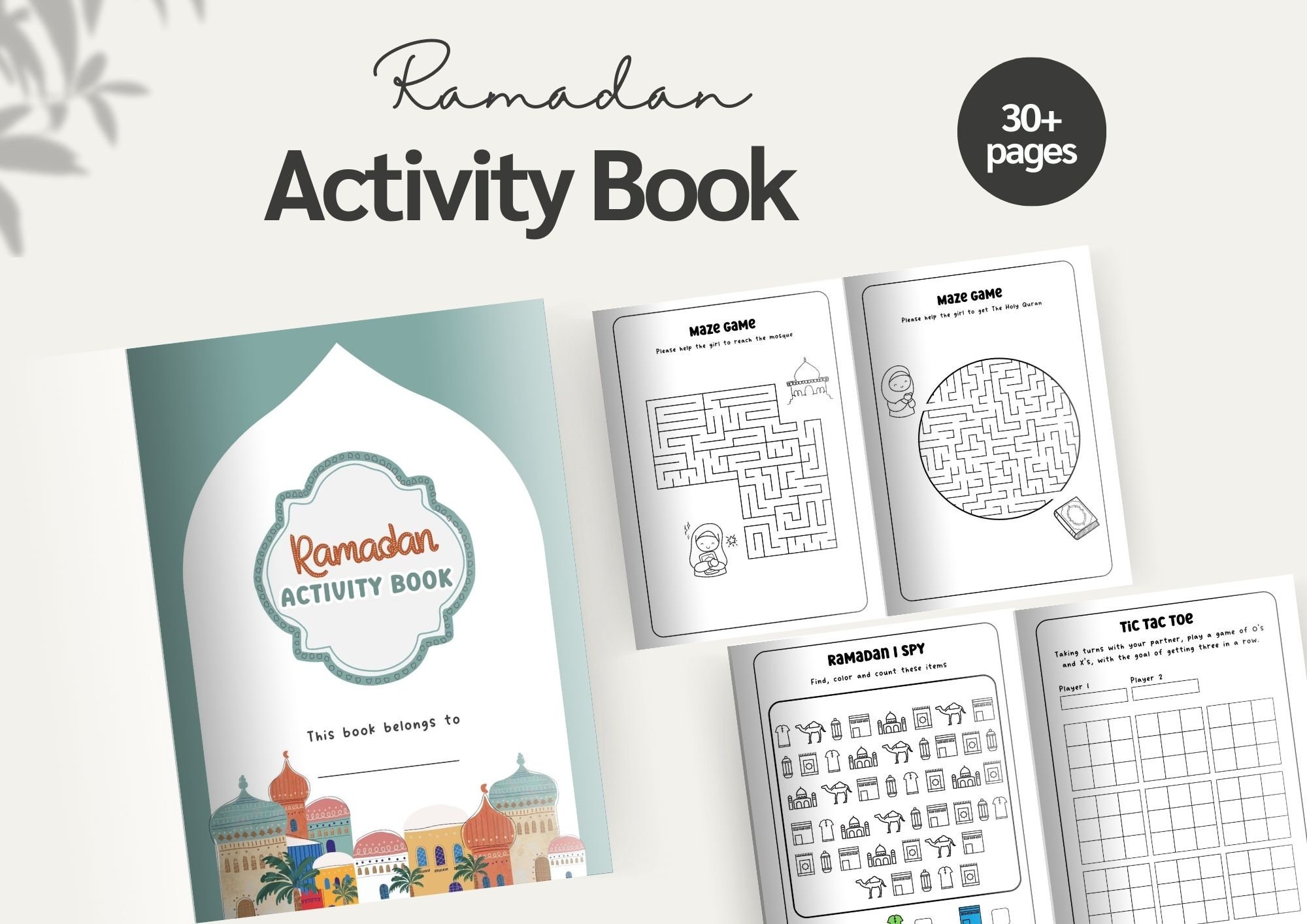 Ramadan Activity Book Printable, Eid Activity Book, Ramadan Printable ...