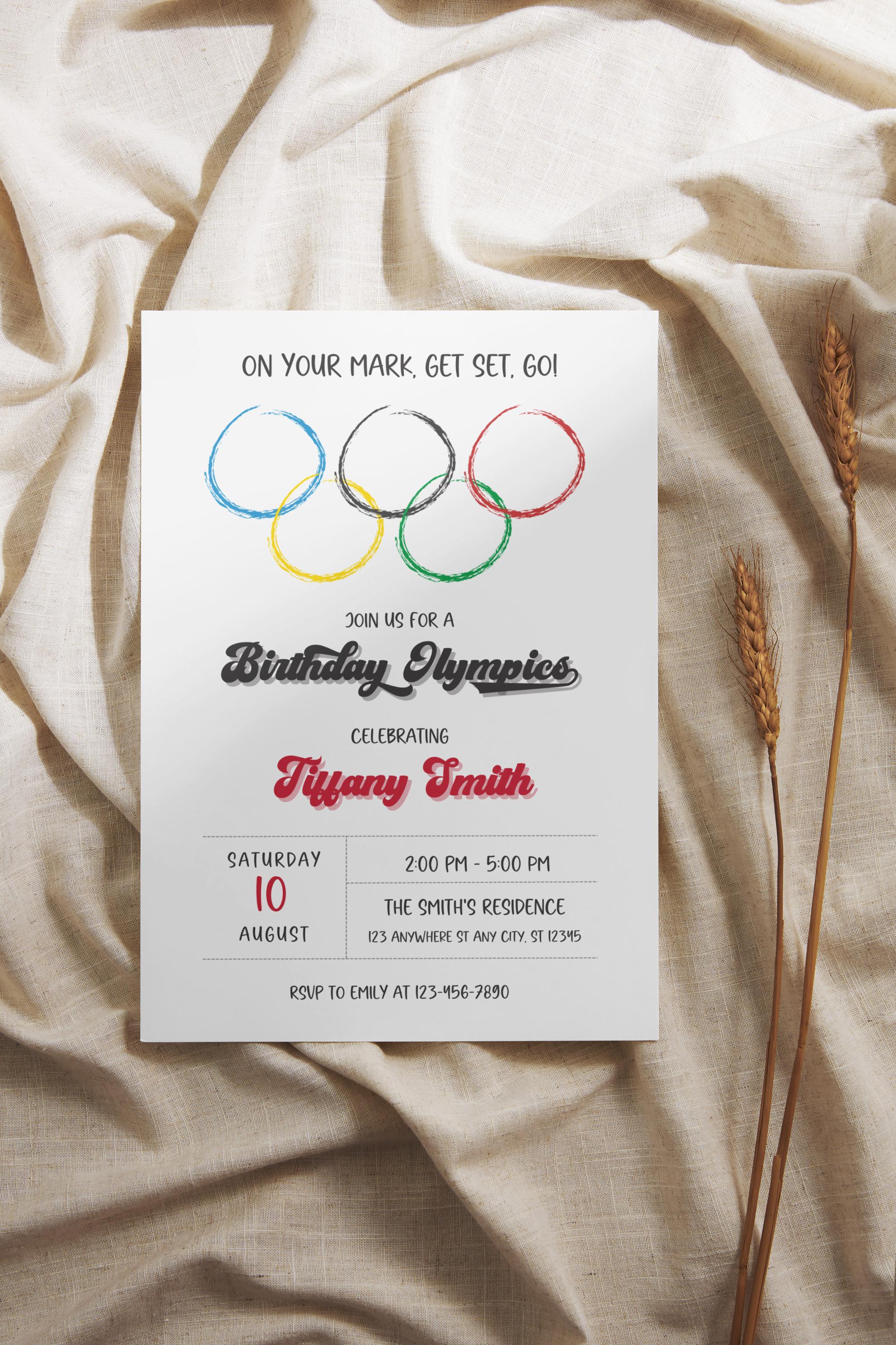 Editable Sports Party Invitation, Sporting Birthday Party Invite ...