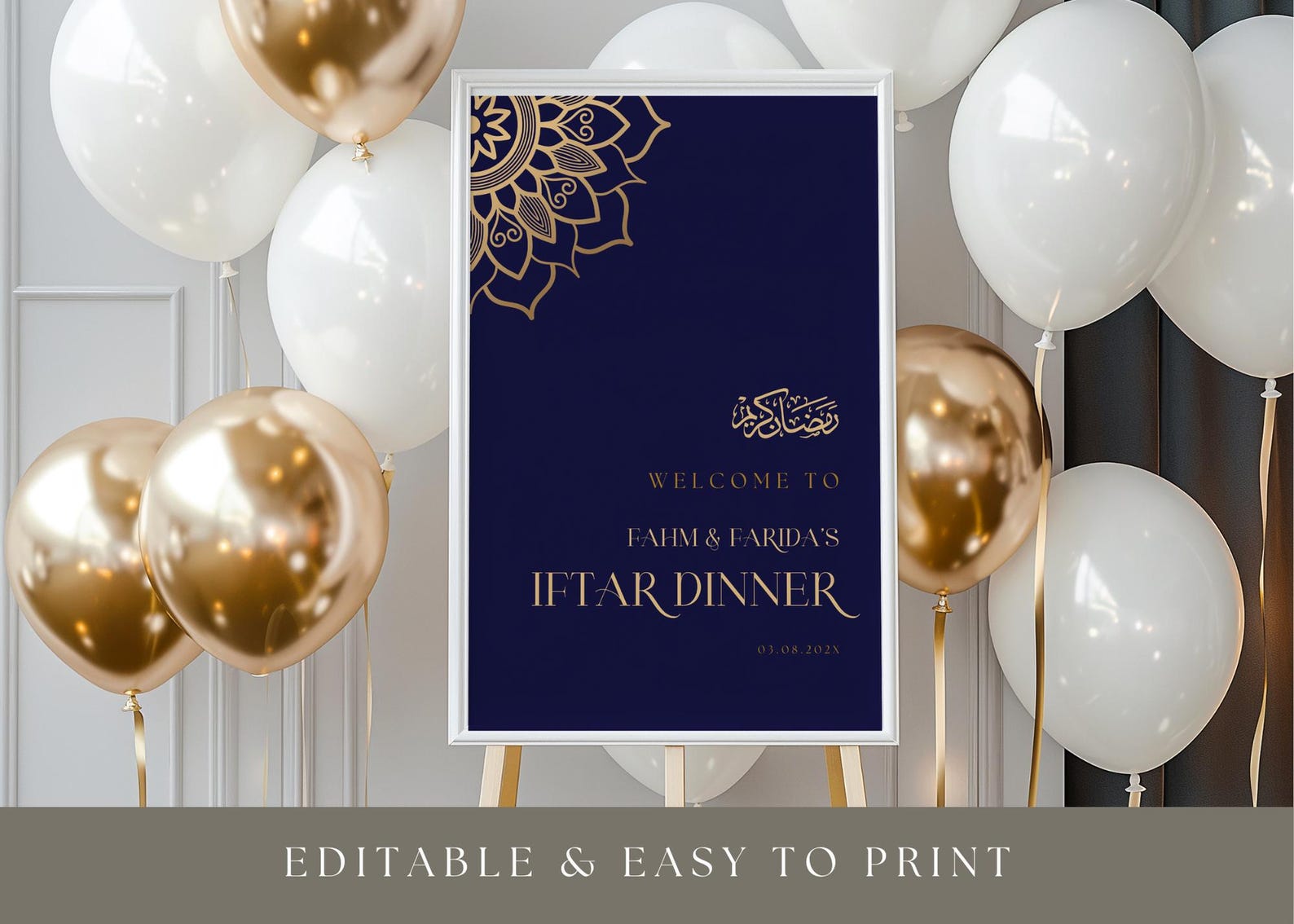 Iftar Welcome Sign, Eid Dinner Welcome Poster, Ramadan Kareem, Iftar ...