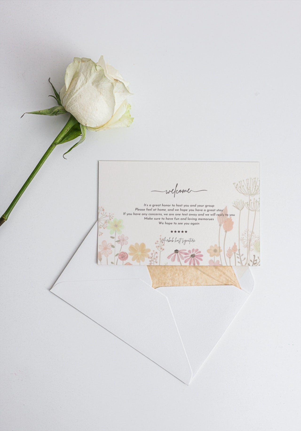 Editable Airbnb Thank You Card for Rental Host Printable - Etsy