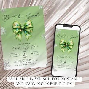 Editable Whobilation Invitation, Grinch Inspired Christmas Invitation ...