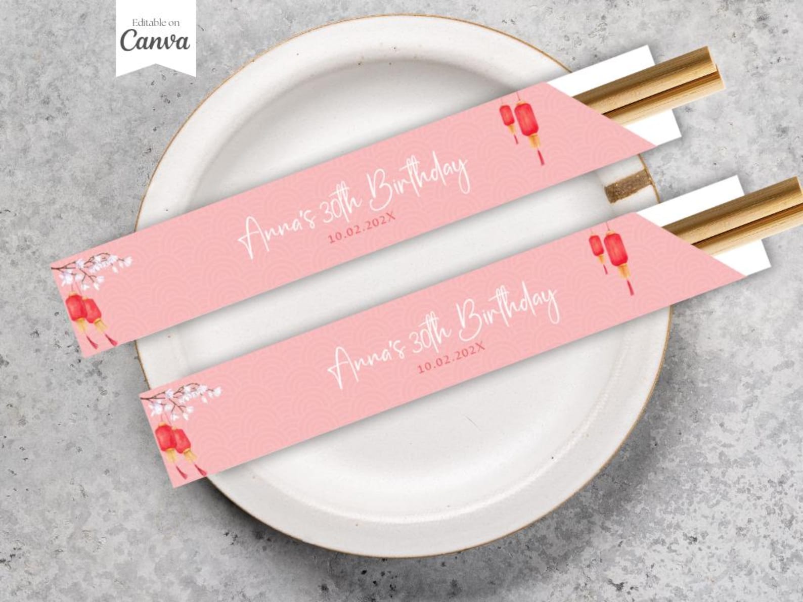 Hibachi Party Decor, Hibachi Chopstick Sleeves, Hibachi Decor ...