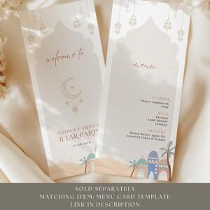Editable Eid Food Label, Ramadan Place Cards, Eid Custom Sign, Ramadan ...