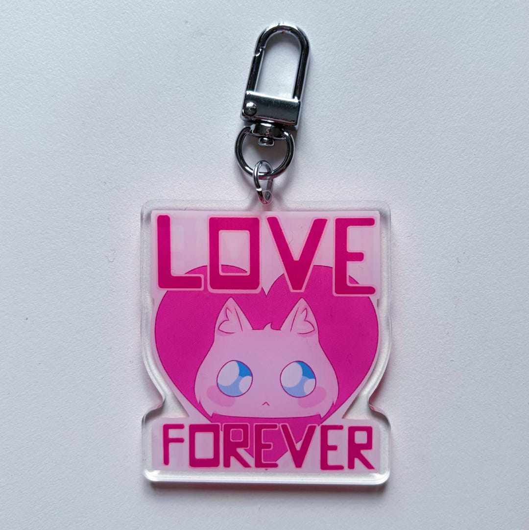 P-chan Love Forever Emote Needy Streamer Overload Acrylic Charm Keychain - Etsy