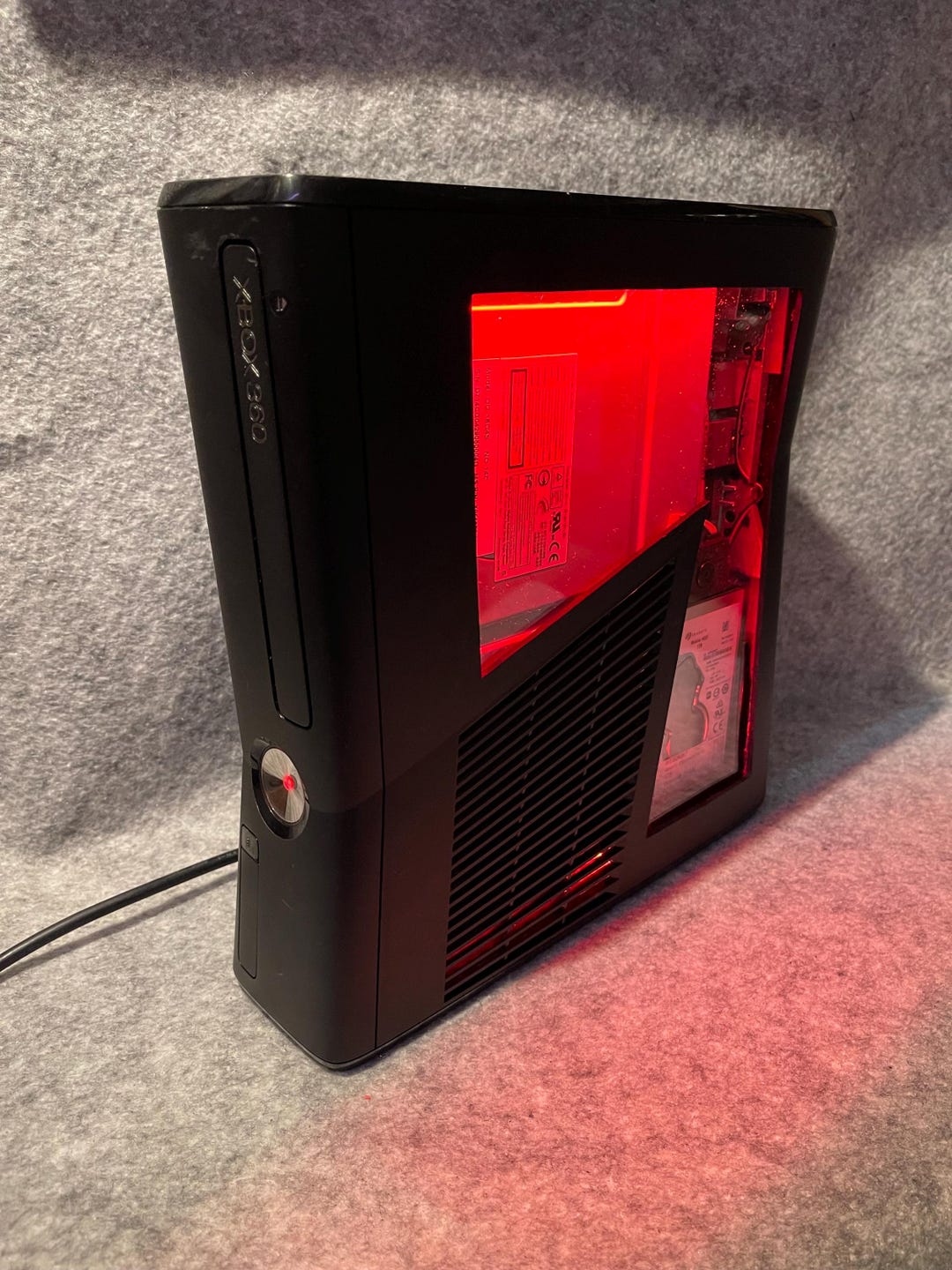 Xbox 360 Slim RGH 3 With 1TB Hard Drive and Custom Blue Leds Console ...