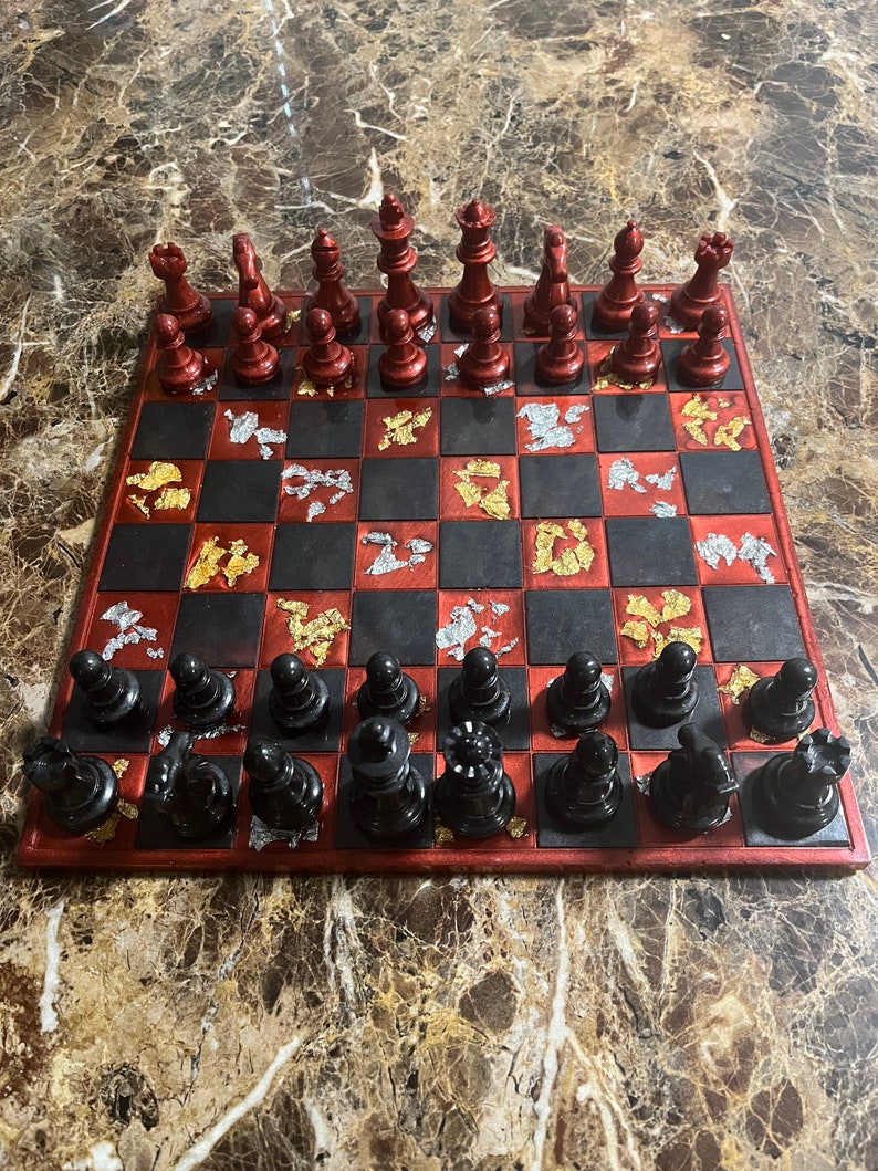 Beautiful Custom Resin Chess Board - Etsy