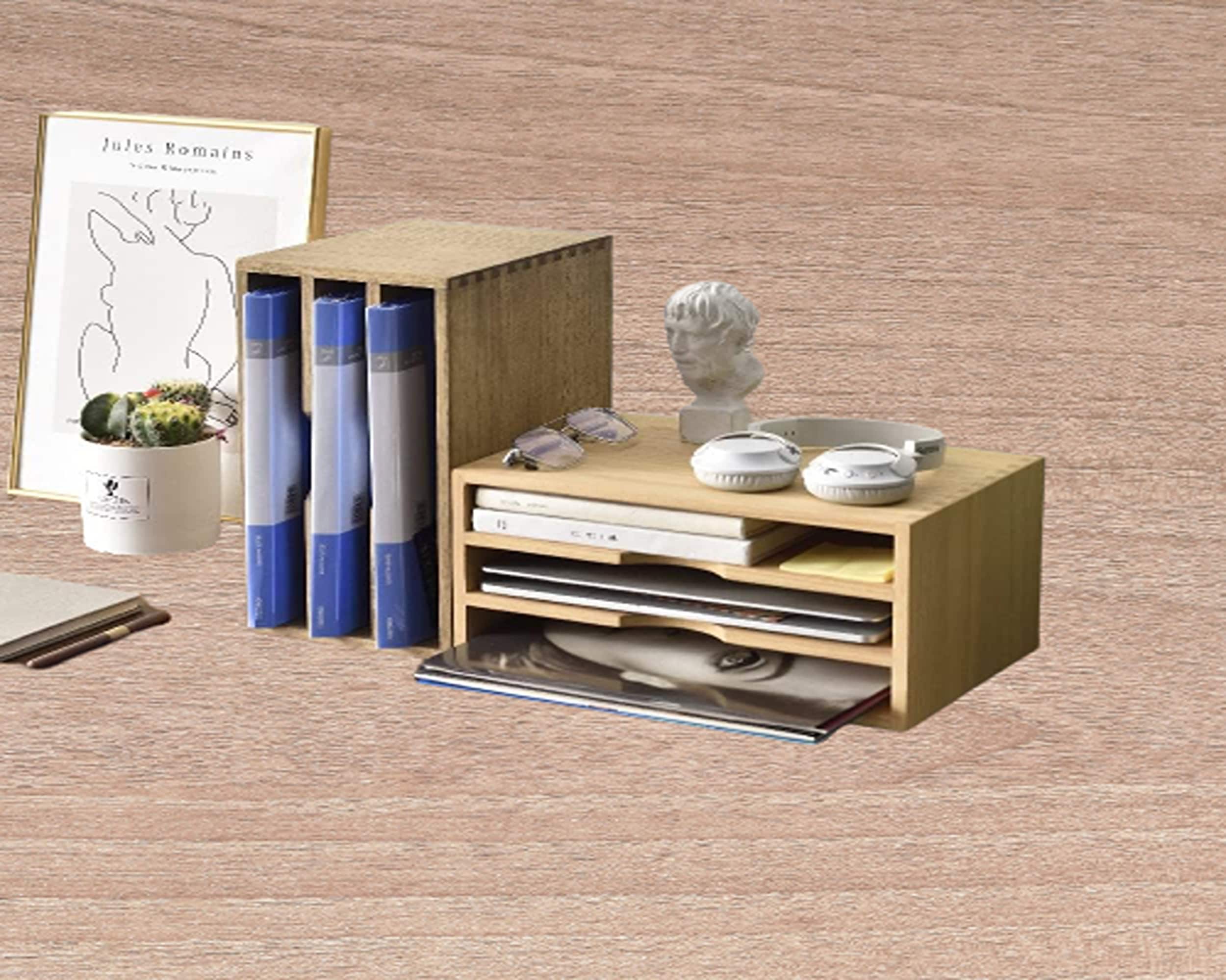 Wooden Desktop Organizer Letter Tray File Sorter Desk Rack - Etsy