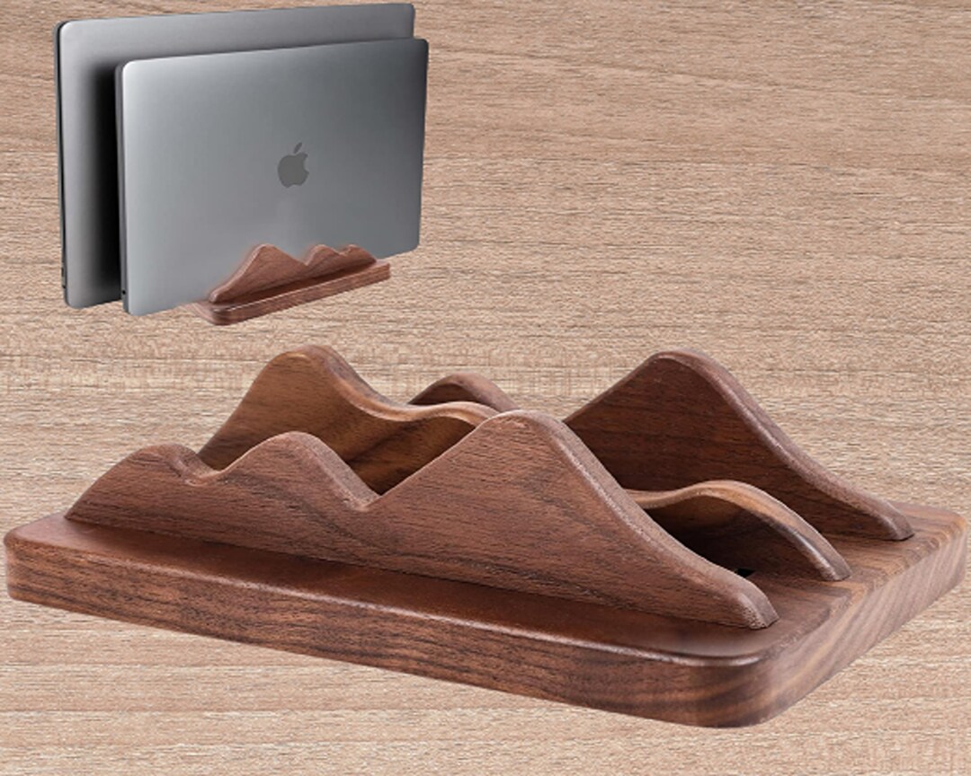 Dual Vertical Laptop Stand for Desk and Side Table Space - Etsy