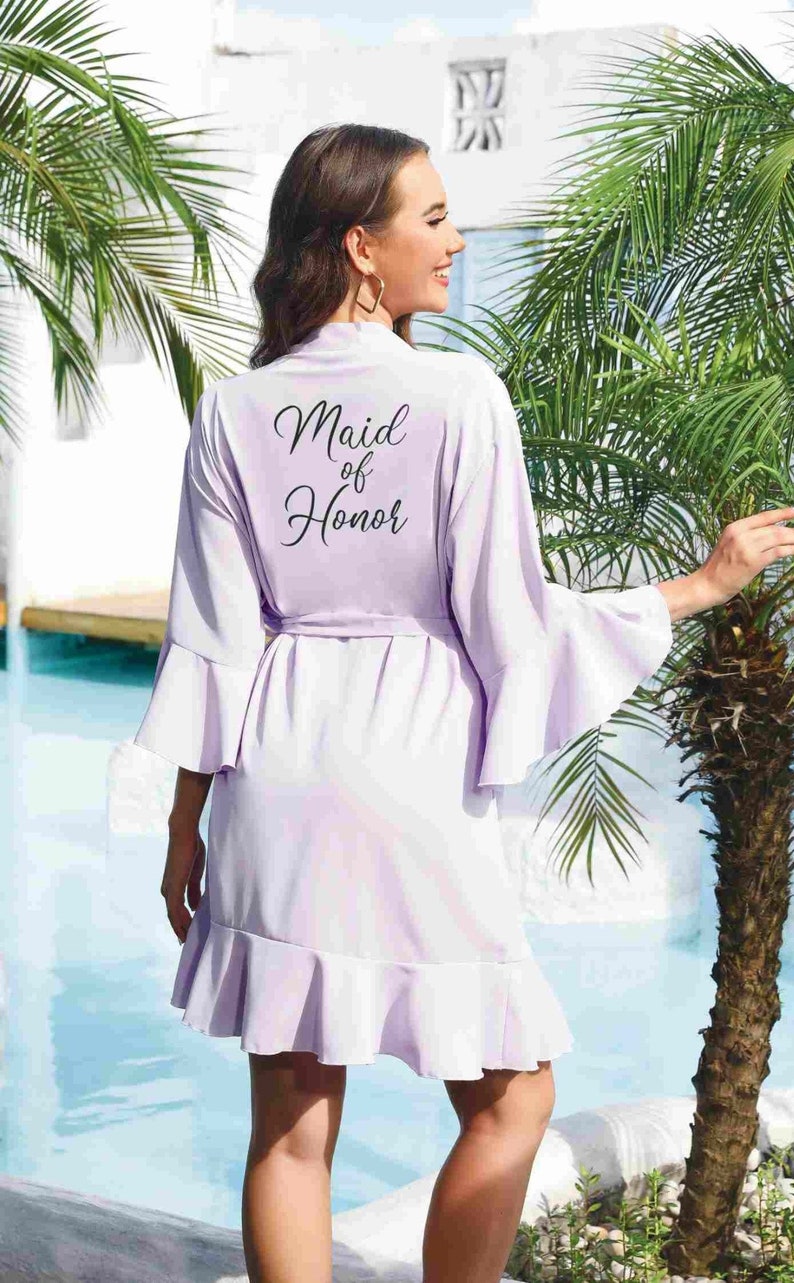Maid of Honor Robes, Bridesmaid Robes, Ruffle Robes, Bridal Party Robes ...