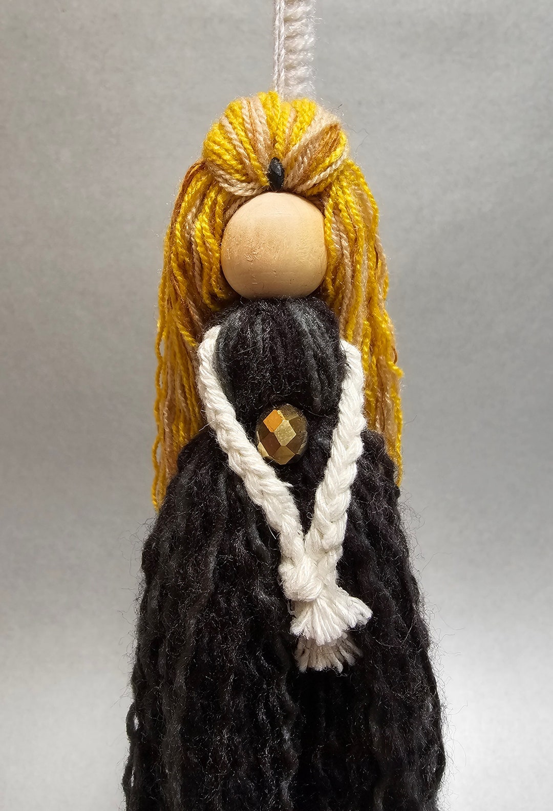 Black Gown Trouble Doll - Light - Etsy
