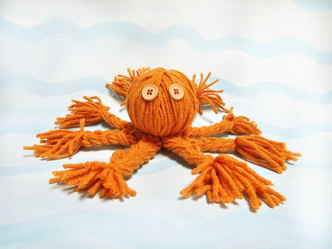 Plush Octopus- Burnt Orange - Etsy
