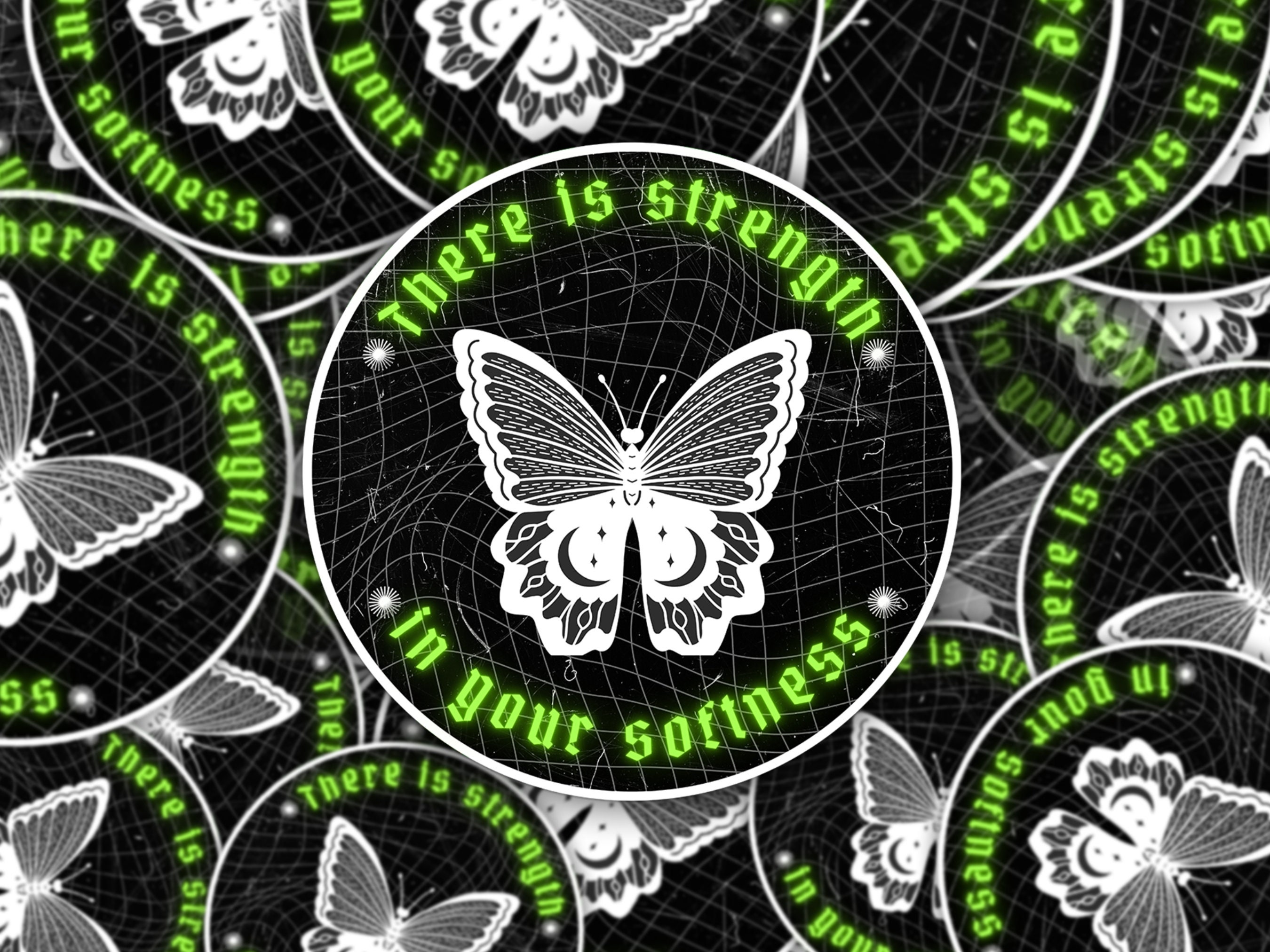 Y2K Butterfly Strength, Printable Sticker,svg PNG ,mental Health Svg ...
