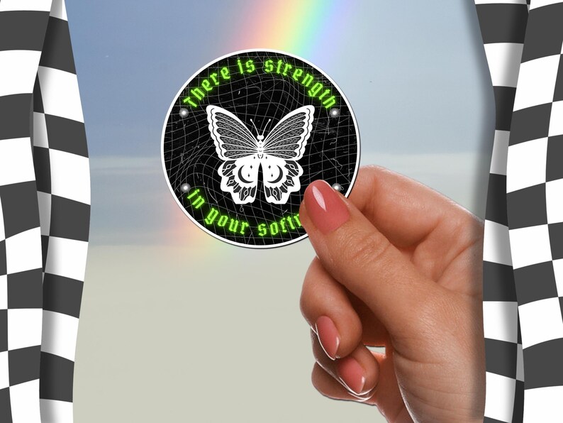 Y2K Butterfly Strength, Printable Sticker,svg PNG ,mental Health Svg ...
