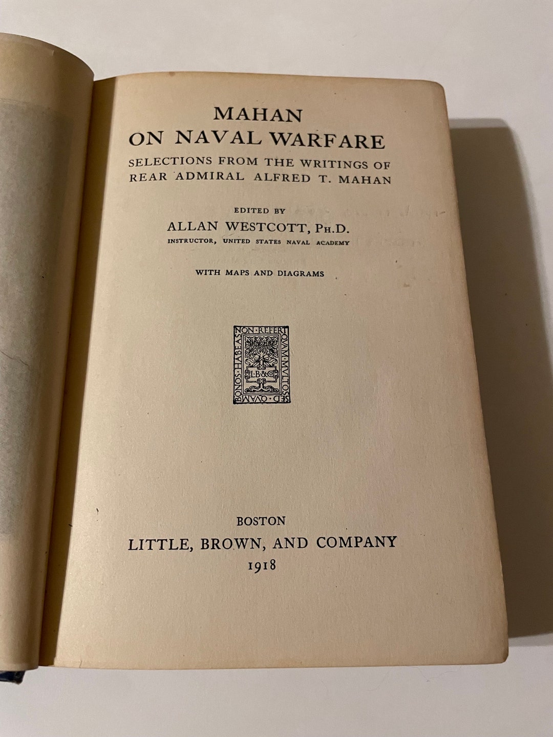 Mahan on Naval Warfare 1918 Rear Admiral Alfred T Mahan Boston Little ...