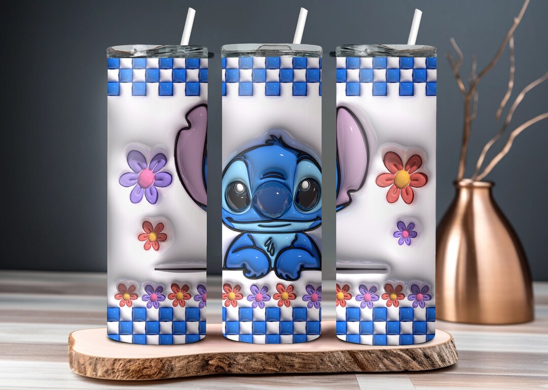 Inflated Stitch Tumbler PNG, 3D Stitch Tumbler, Touch Me and I Will ...