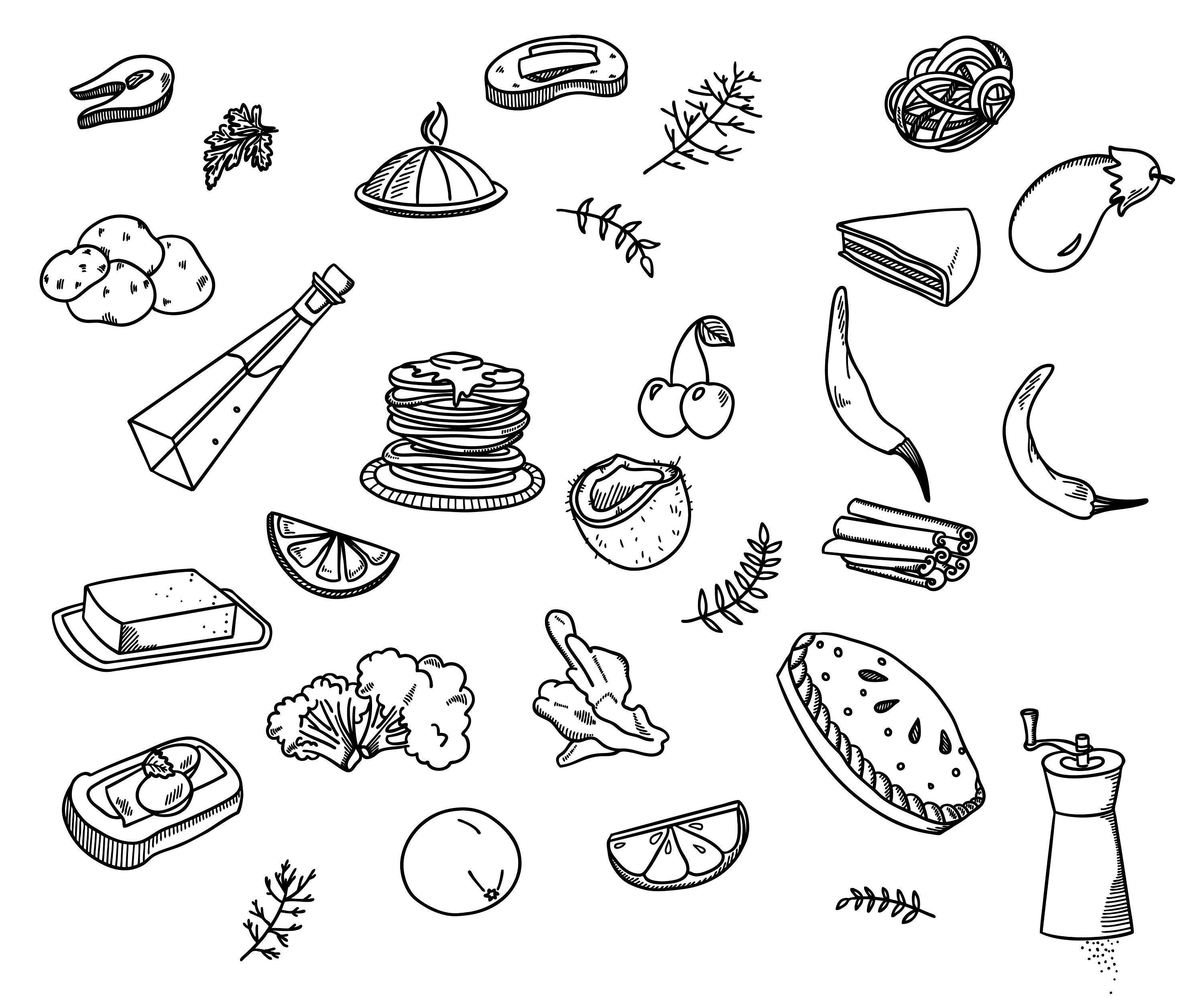 Kitchen Svg, Food Svg Bundle, Restaurant Svg, Food Cut File, Chef Svg ...