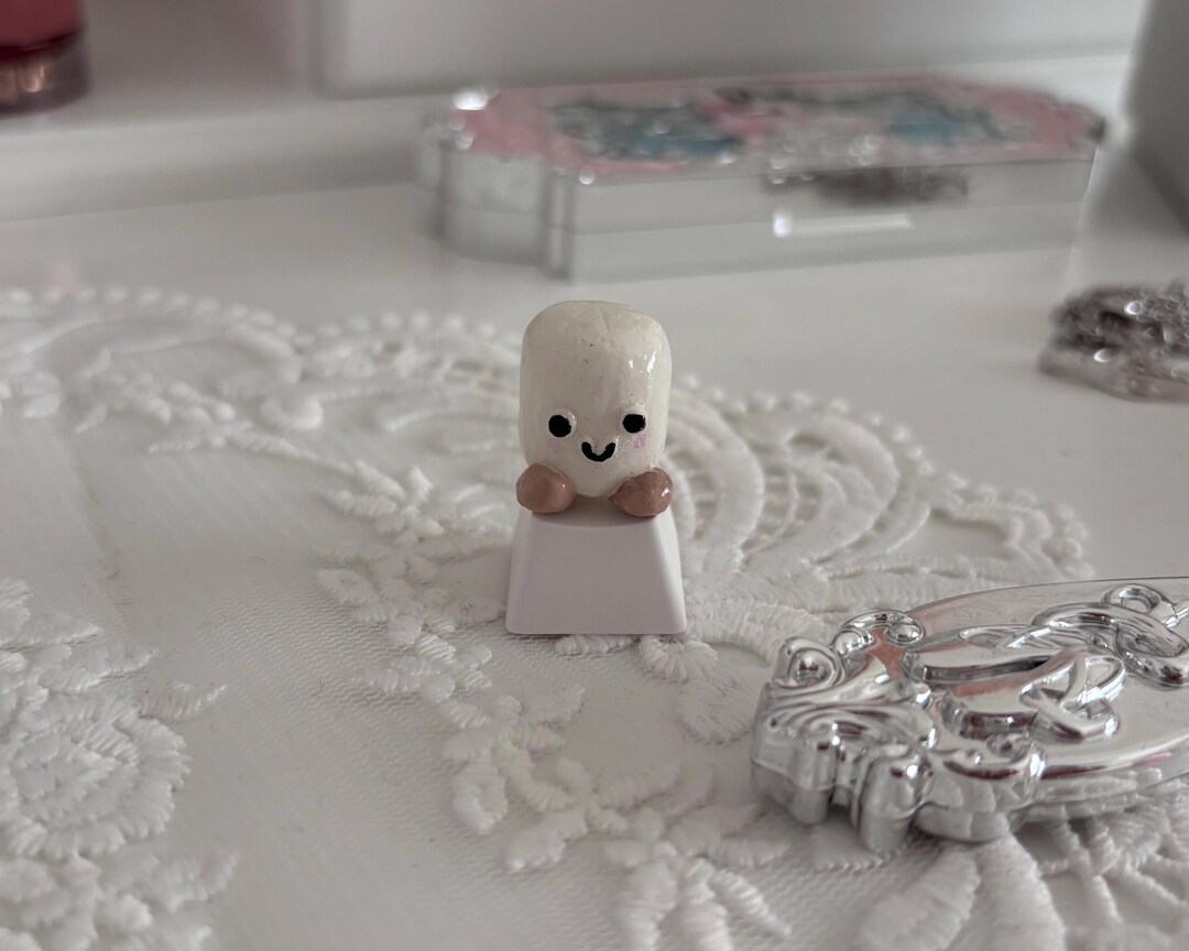 Marshmallow Jellycat Key Cap - Etsy